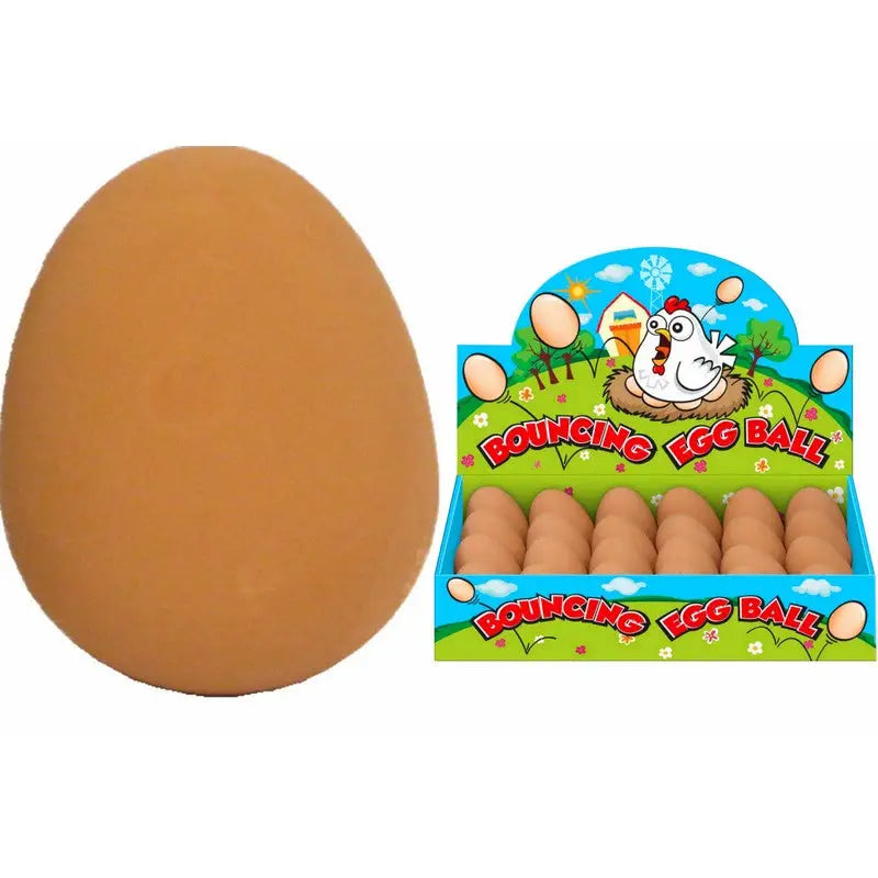 Kandy Toys Bouncing Rubber Egg Ball Joke (56mm x 24mm) - Stewart and Gibson Ltd