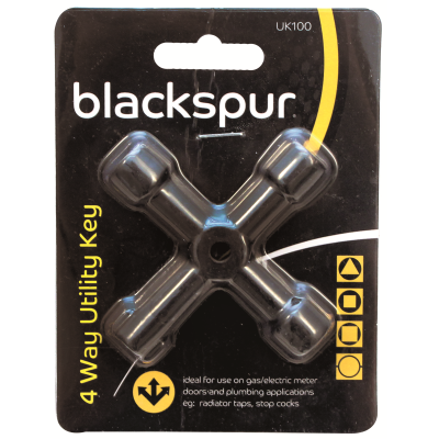 Blackspur 4 Way Utility Key - Gas / Electric / Plumbing – Stewart and Gibson Ltd