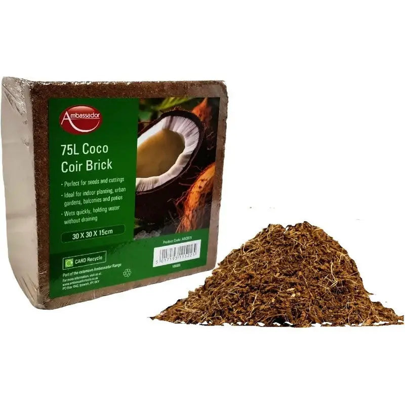 Ambassador Coco Coir Compost Block - 75 Litre - Stewart and Gibson Ltd