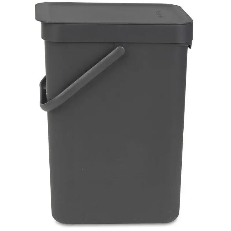 Brabantia Sort & Go Waste Bin 12l - Grey - Stewart and Gibson Ltd