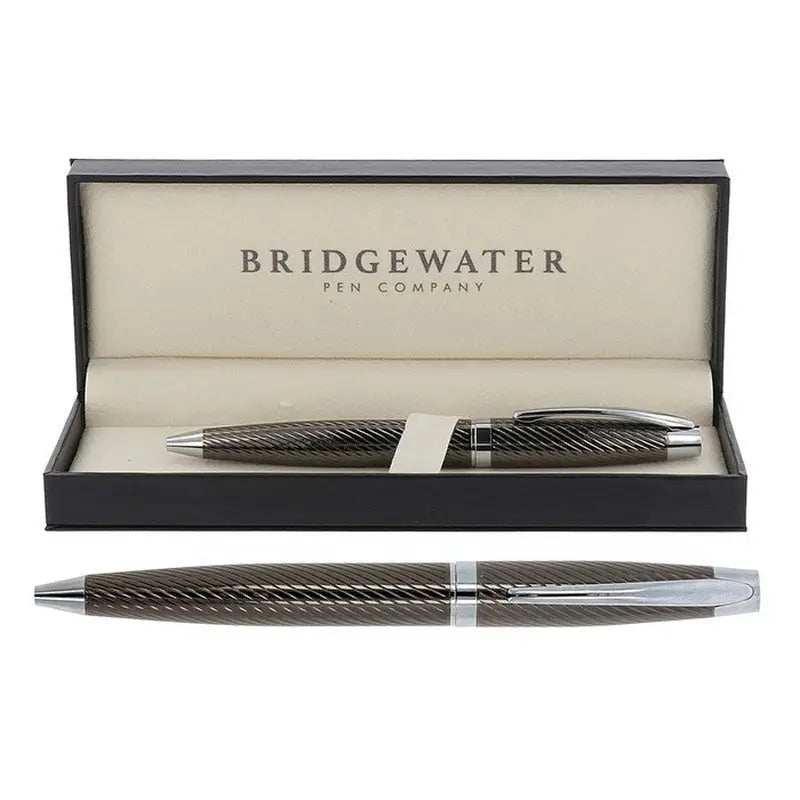 Bridgewater Lancaster Gunmetal & Chrome Ball Pen - Stewart and Gibson Ltd