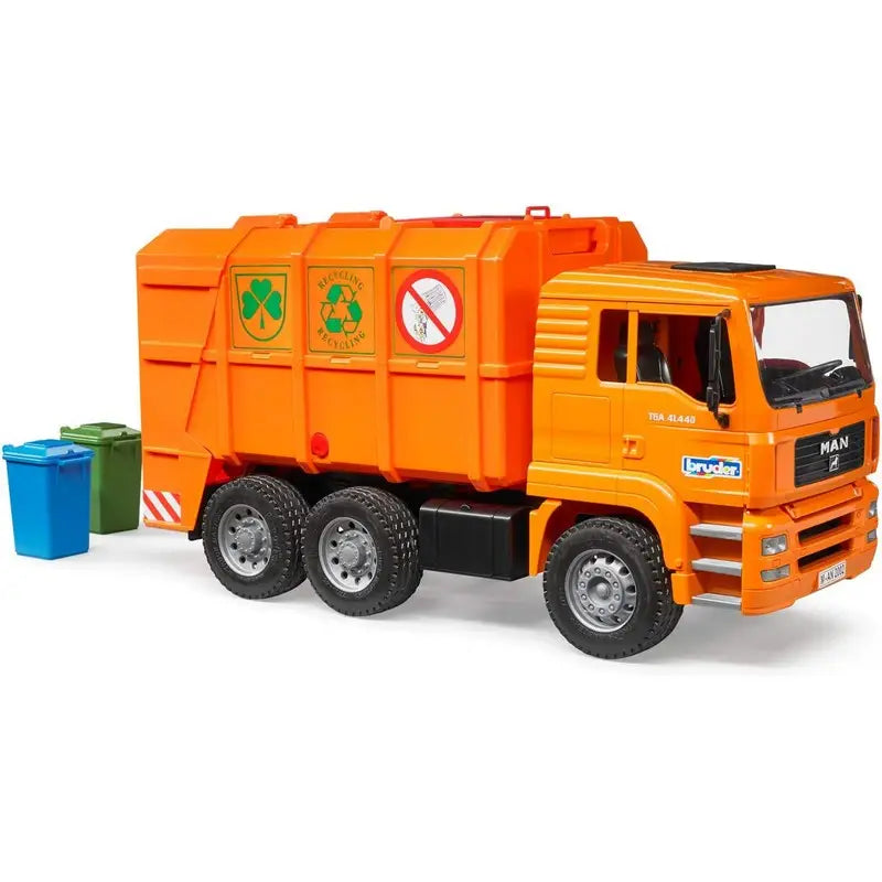 Bruder Orange Refuse Bin Lorry 1:16 Scale - Stewart and Gibson Ltd