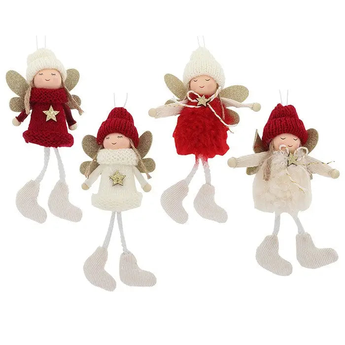 Cosy Christmas Angel Dangly Leg - 4 Assorted Designs 1 Sent - Stewart ...