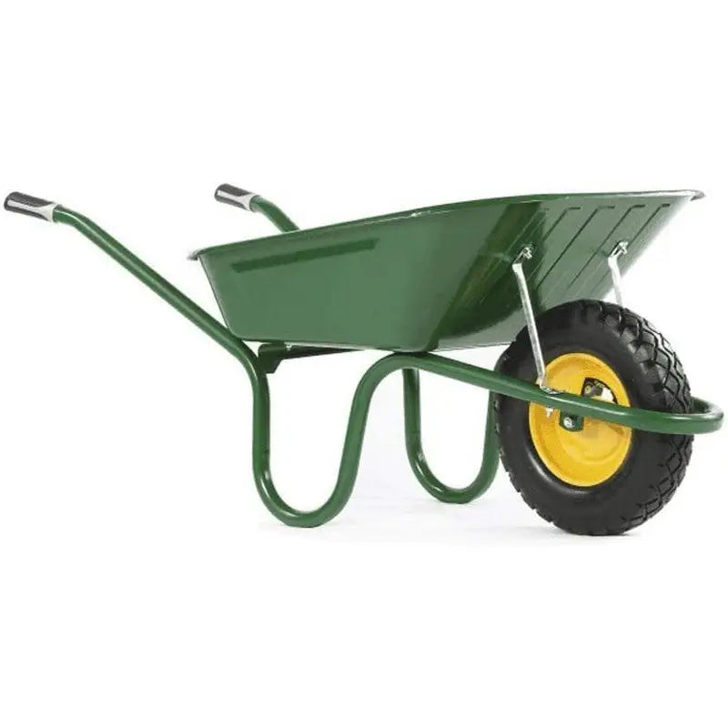 Haemmerlin 90 Litre Metal Wheelbarrow - Green - Stewart and Gibson Ltd