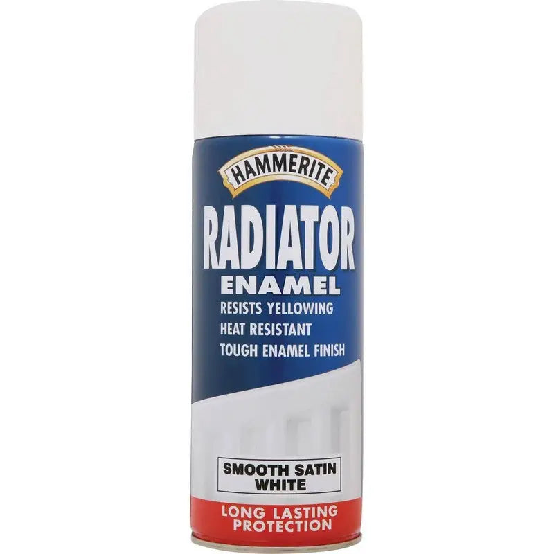 Hammerite Radiator Enamel Spray Paint Satin White 400ml - Stewart and ...