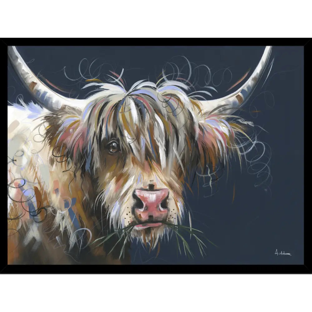 Highland Moo - Picture - 105 x 79cm - Stewart and Gibson Ltd