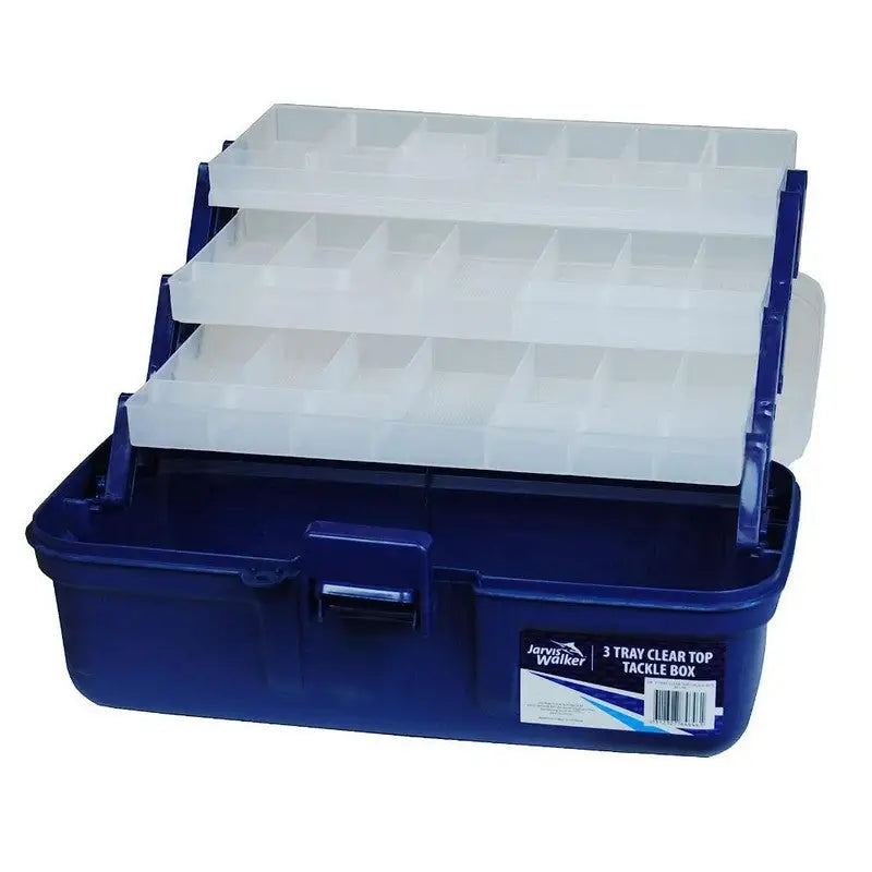 Jarvis Walker Cantilever 3 Tray Clear Top Tackle Box - Stewart and ...