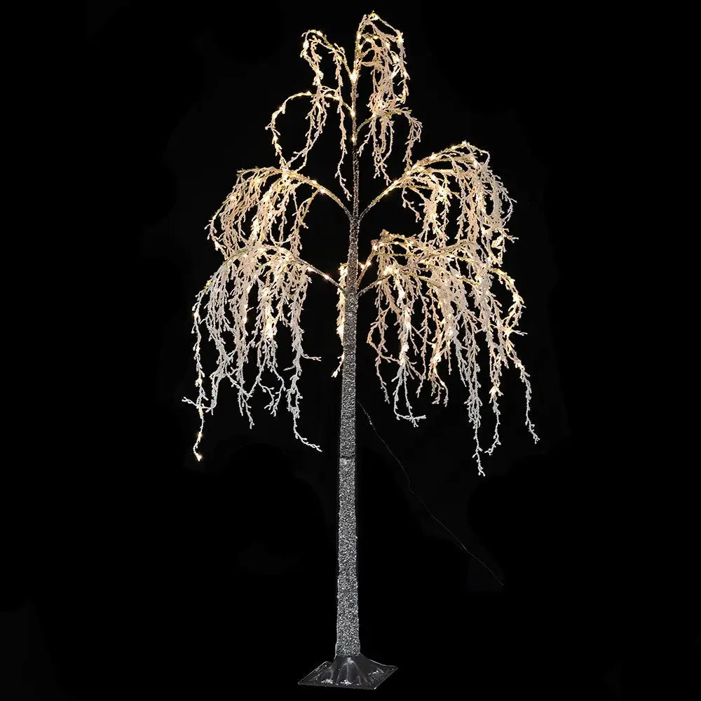 Lit Flock Willow Tree 1.8m Warm White Leds - Stewart and Gibson Ltd