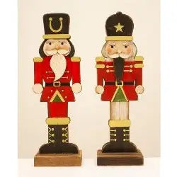 Nutcracker Wooden Figure on Stand 18cm - (2 Designs - 1 Sent) - Stewart ...