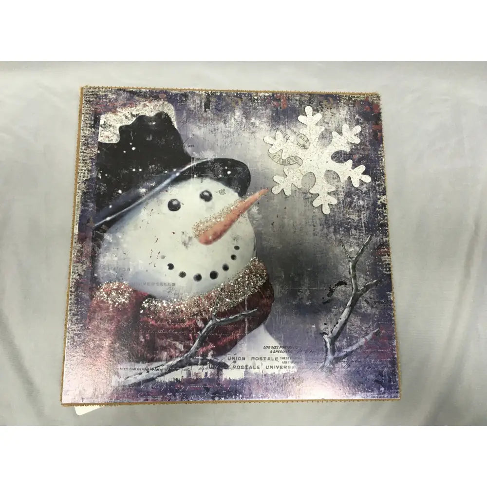 Premier Frosty Snowmanwall Sign 30x30cm - Stewart and Gibson Ltd