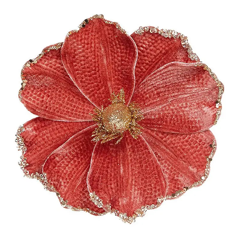 Premier Pink Velvet & Gold Glitter Poppy Clip on 16cm - Stewart and ...