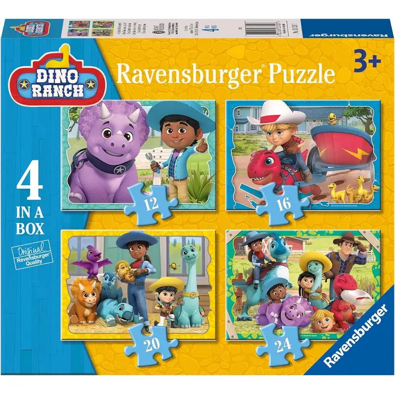 Ravensburger Puzzle Dino Ranch Dino Ranchers Go! 4 in a Box 12 / 16 ...