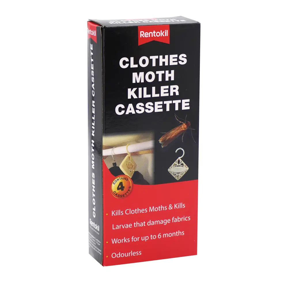 Rentokil Clothes Moth Killer Cassette - 4 Pack - Stewart and Gibson Ltd