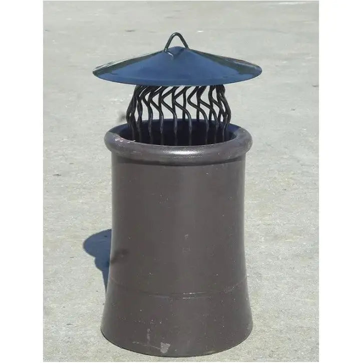 Round Tower Chimney Bird Guard Cowl with Canopy Black Stewart and ...
