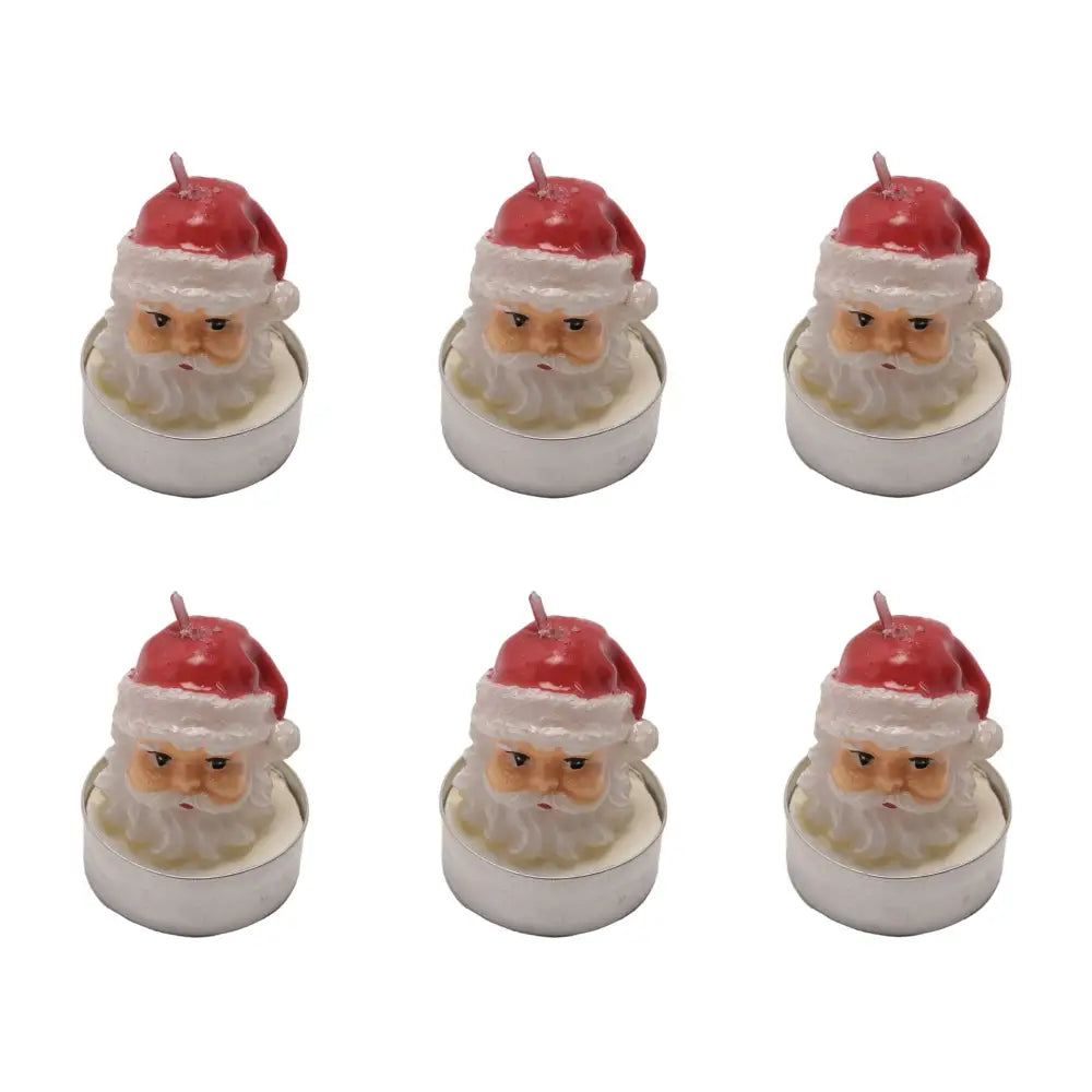 Santa Head Tealights - Set Of 6 - Stewart And Gibson Ltd – Stewart and ...