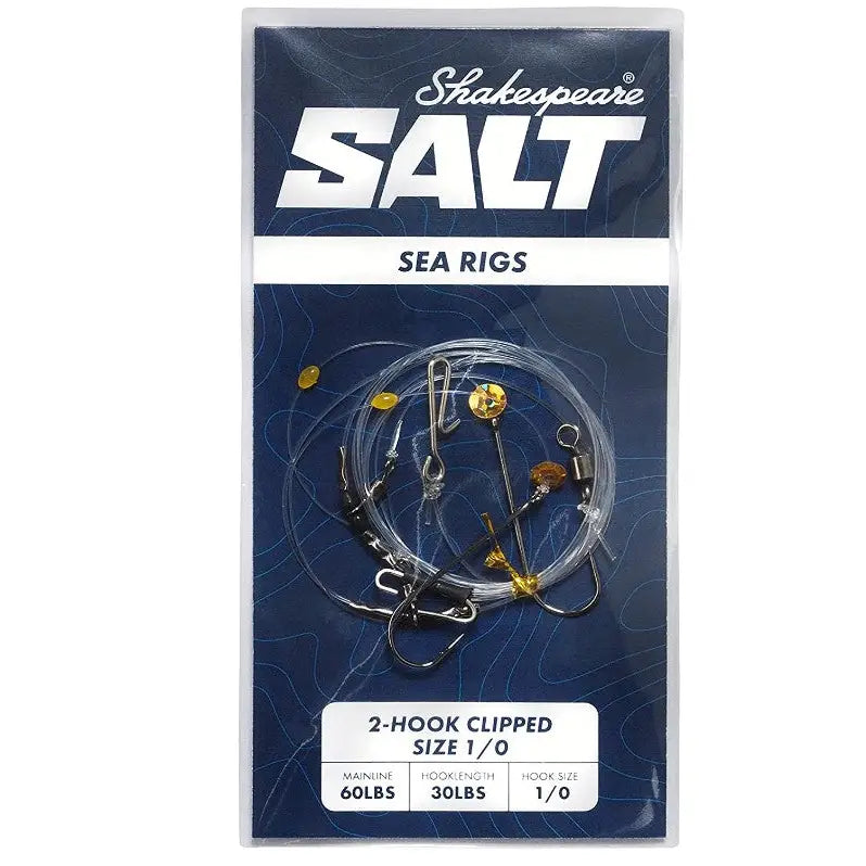 Shakespeare 2-hook Flapper 2up Size 1 Sea Rig - Stewart and Gibson Ltd