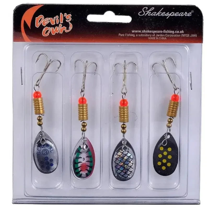 Shakespeare Devil’s Own Spinner Selection 4 Piece 16.5g - Stewart and ...