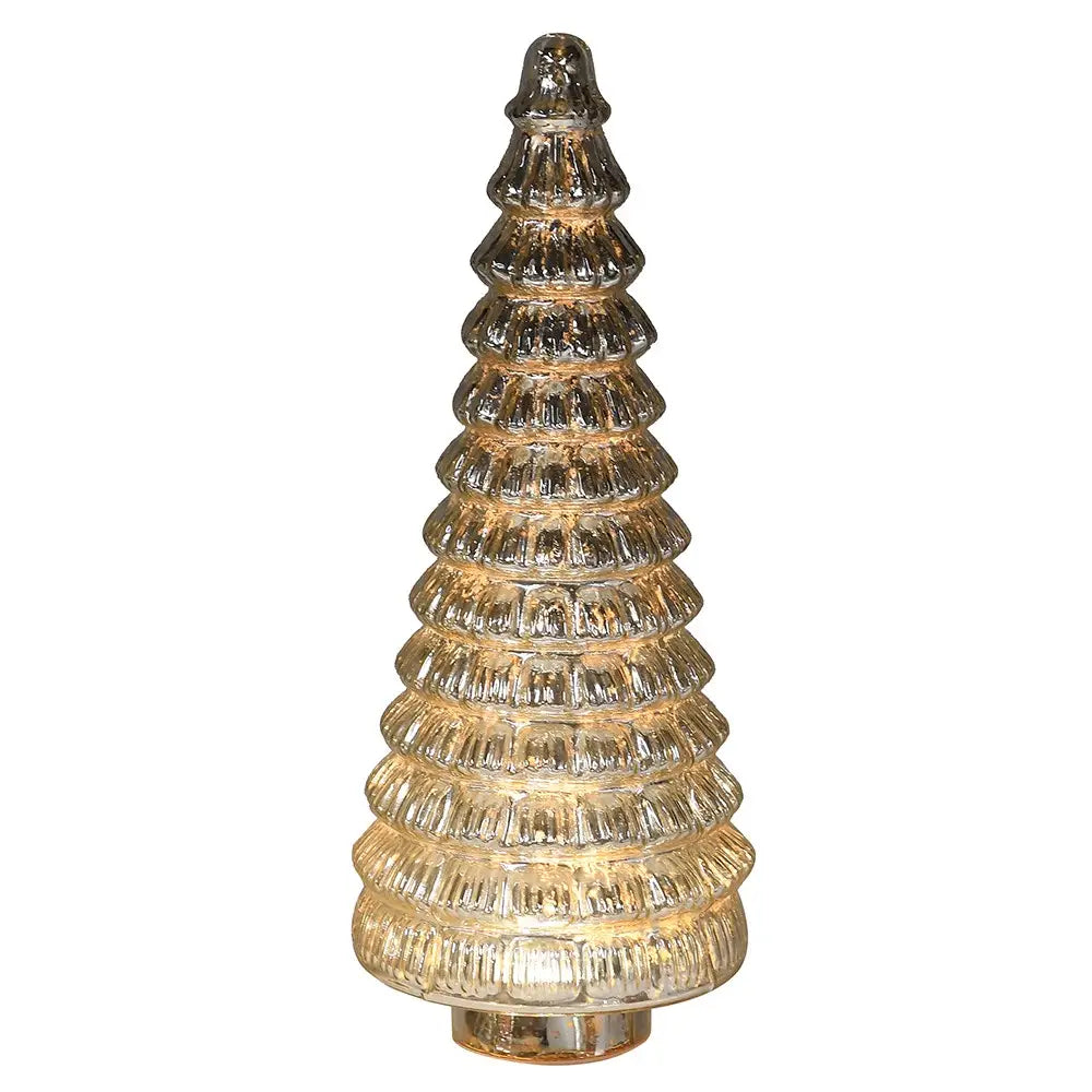 Silver Led Light Up Christmas Tree - Small - Stewart and Gibson Ltd
