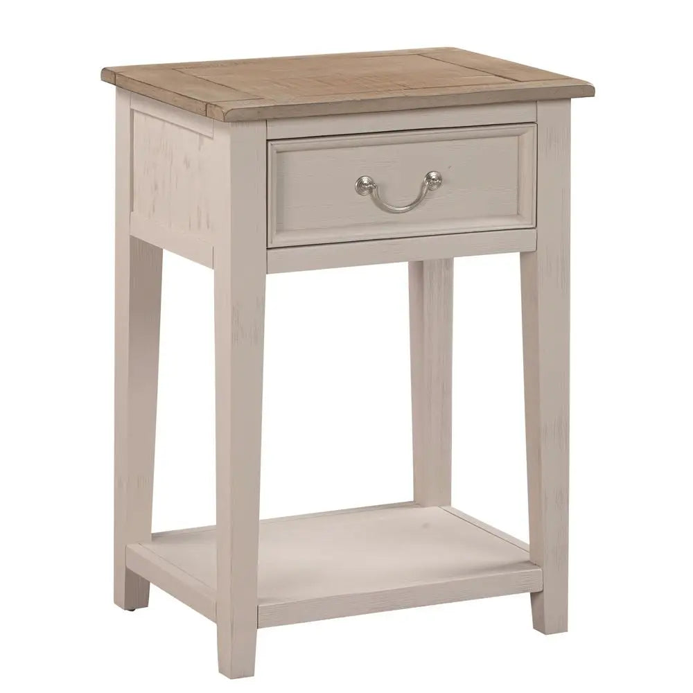 Tannery Putty Lamp Table 52 x 38 x 73cm - Stewart and Gibson Ltd