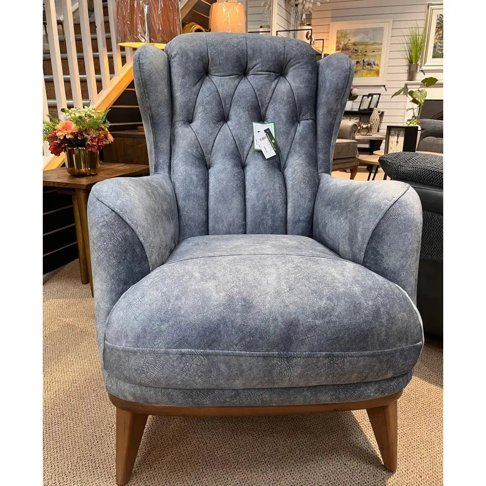 Trio Arm Chair - Sky Blue - Stewart and Gibson Ltd