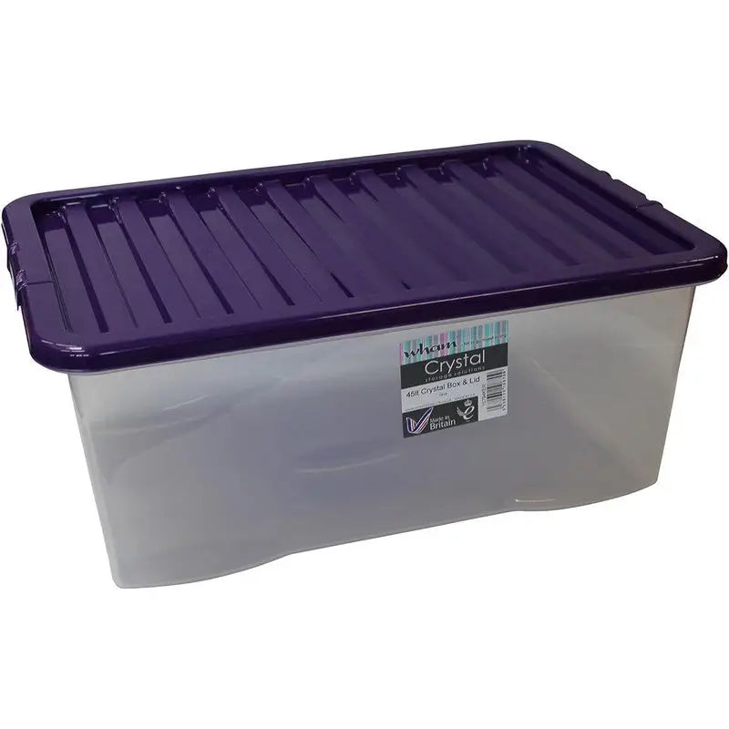 Wham Crystal Storage Box Clear - 45 Litre - Stewart and Gibson Ltd